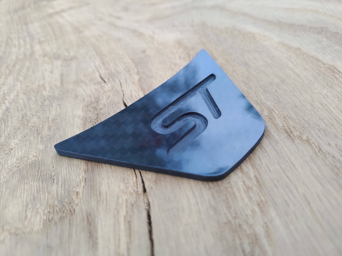Ford Fiesta ST Logo MK7.5 Carbon Fibre Steering Wheel Badge | CarbonTeq UK